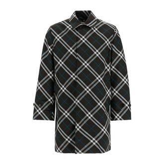 Burberry Homme, Manteaux, Noir, Taille: L Icon Stripe Print Trench Coat