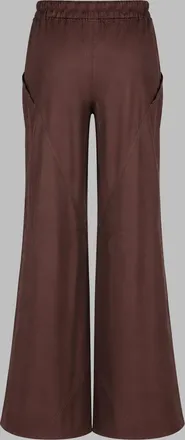 Rick Owens Womens Drawstring Trousers Purple Acetate