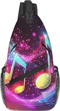 Generic A Vibrant Note Sac &agrave; bandouli&egrave;re Sac &agrave; bandouli&egrave;re Voyage Poitrine Sac &agrave; dos Sling Sac &agrave; dos pour homme Sac &agrave; dos de randonn&eacute;e