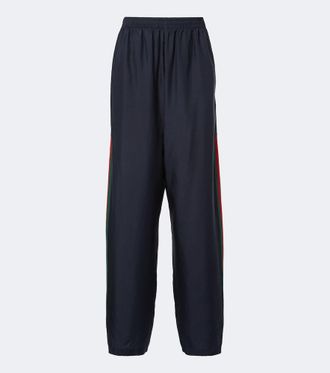 Gucci Trackpants Web Stripe aus Seide