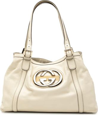 Gucci 2000-2015 Leather Dialux Britt tote bag - Wei&szlig;