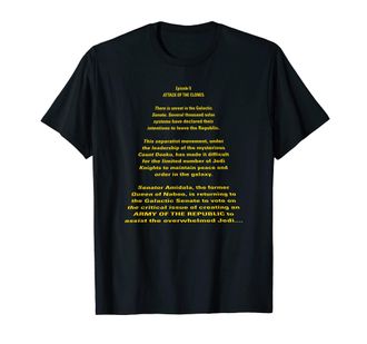 Star Wars Attack of the Clones Opening Crawl T-Shirt T-Shirt
