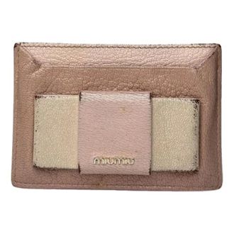 Miu Miu Portefeuille en cuir Pre-owned - Femme - Pre-owned - Rose - Taille: ONE Size