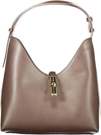 Furla Ledertasche mit Bambus-inspiriertem Verschluss - - Bags - Damen - Braun - ONE SIZE