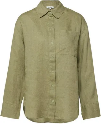 s.Oliver Langarmbluse Bluse Leinenbluse im Relaxed Fit
