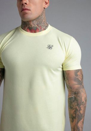 Siksilk T-Shirt SikSilk Herren Gelb Muscle Fit T-Shirt
