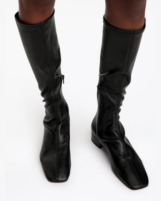 Arket Stiefel Aus Stretchleder -Schwarz
