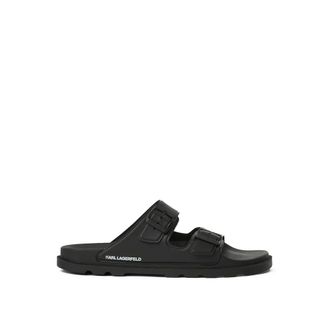 Karl Lagerfeld Homme, Chaussures, Noir, Taille: 44 EU Kondo Tred 2 Strap Sandal