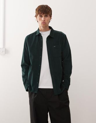 Rvca Freeman - Chemise à manches longues en velours côtelé - Vert chasseur