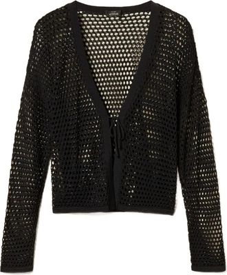 Twin-Set Cardigan mit Cut-Outs - Schwarz