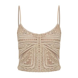 Ulla Johnson T&uuml;ll-Top - - Tops - Damen - Beige - XS