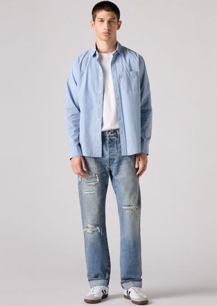 Levi's Jean 501 Original Lisi&egrave;re Selvedge - Homme - Bleu / Turquoise Rivet Dx Selv - 29X32