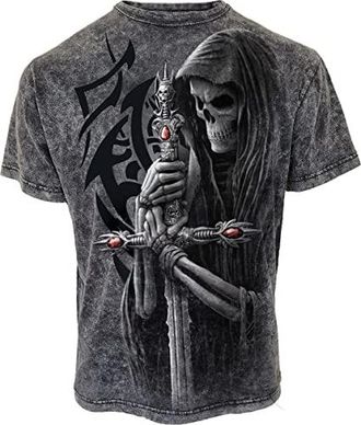 Spiral M148-T-Shirts T-Shirt, Black & Grey, S Homme