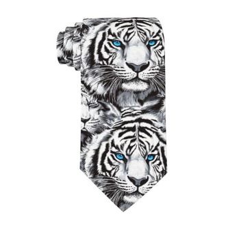 Generic Tigres Aux Yeux Bleus Cravate Classique Cravate Homme Doux Cravates Pour Célébrations Accessoires Adultes