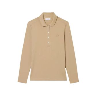 Lacoste Slim Fit Stretch-Baumwoll-Piqu&eacute;-Polo - - Tops - Damen - Beige - 4XS