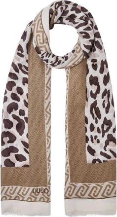Liu Jo Femme, Accessoires, Beige, Taille: ONE Size Stola Portalogo Animal