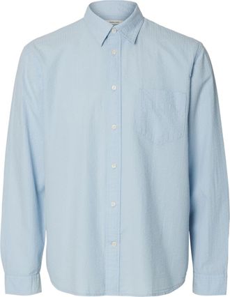 Selected Hemd SLHREGFREDDIE SOLID SEERSUCKER LS S