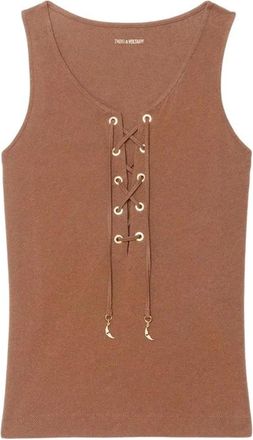 Zadig&Voltaire Femme, Tops, Brun, Taille: 36 FR Ana Lin Lave Top