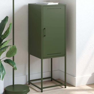 vidaXL Buffet vert olive 36x39x107 cm acier Vidaxl