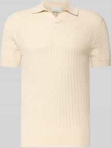 Profuomo Slim Fit Poloshirt mit V-Ausschnitt