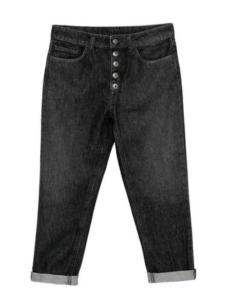 Dondup Straight Leg Jeans - Schwarz