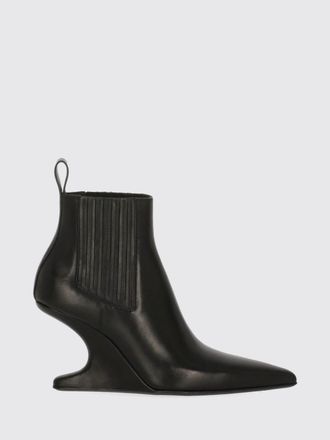 Rick Owens Bottines Chelsea en cuir de veau &agrave; talon haut sculptural