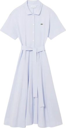 Lacoste Femme, Robes, Bleu, Taille: 40 FR Robe Polo &Eacute;vas&eacute;e en Petit Piqu&eacute;