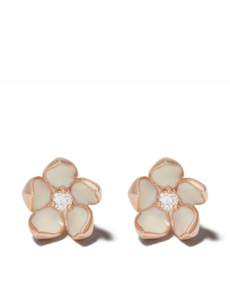 Shaun Leane Cherry Blossom Ohrringe mit Diamanten - ROSE GOLD VERMEIL