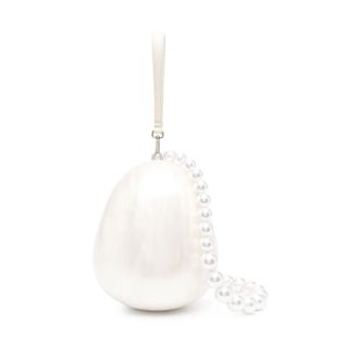 Simone Rocha Femme, Sacs, Beige, Taille: ONE Size Sac en Cuir avec Perles