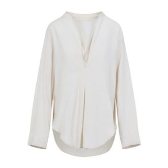 STUDIO NICHOLSON Inverted Pleat Top - - Blouses & Shirts - Damen - Beige - XS