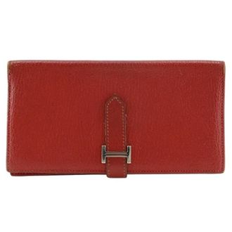 Herm&egrave;s Pre-owned Stoff portemonnaies - - Pre-owned - Damen - Rot - ONE SIZE