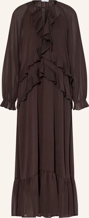 Mrs & Hugs Mrs & Hugs Kleid Mit Volants braun