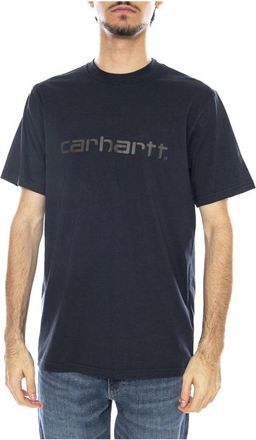 Carhartt Work in Progress Homme, Tops, Noir, Taille: XL T-Shirt &agrave; Col Rond