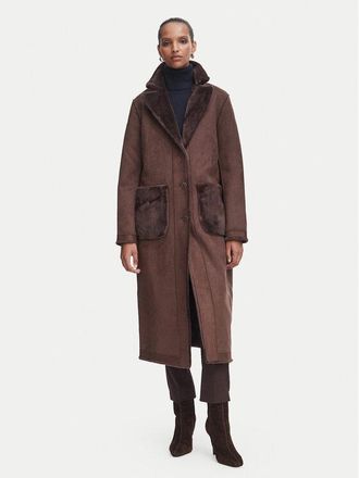 Rinascimento Rinascimento Kunstfellmantel CFC0127144003 Dunkelbraun Regular Fit