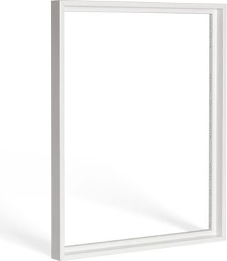 Bildershop-24 Schattenfugenrahmen Lemgo für Keilrahmenbilder und Leinwände 100x150cm Weiß Hochglanz