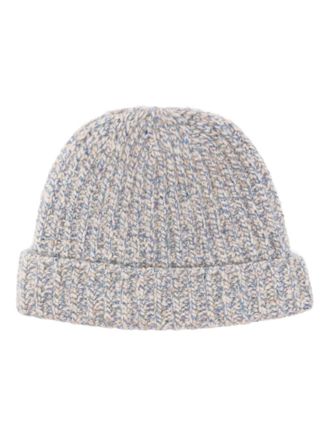 Eleventy bonnet en maille à design nervuré - Bleu