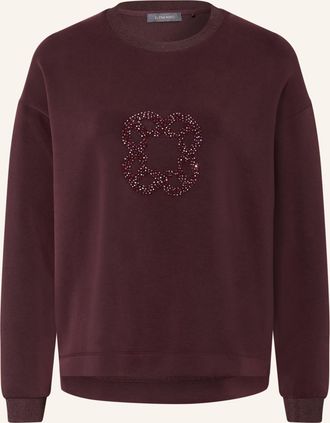 Elena Miro Elena Miro Sweatshirt Mit Schmucksteinen rot