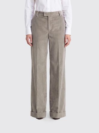 Brunello Cucinelli High-Waist-Cordhose mit weitem Bein und Monili-Detail
