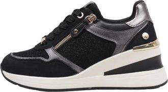 Xti Sportschuhe Sneaker Damen Schwarz - Bequeme und vielseitige Schuhe - Casual Mode - Modell 14437902 (Gr&ouml;&szlig;e 37)