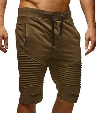 LEIF NELSON Short de sport Leif Nelson LN9025 pour homme - Vert - M