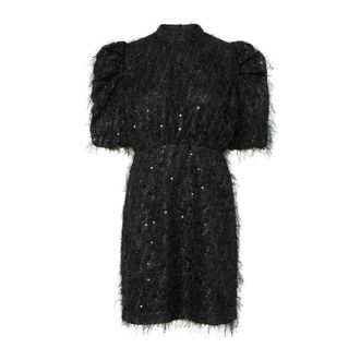 Y.A.S Paillettenkleid - Schwarz - - Dresses - Damen - Schwarzk - XS