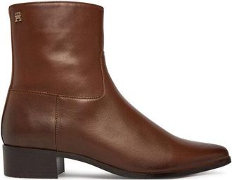 Tommy Hilfiger Stiefeletten Leather Ankle Boot W Zip FW0FW09921 Braun