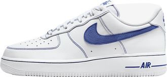 Nike Herren Air Force 1 07 Lv8 Sneaker, White Deep Royal Blue, 42.5 EU