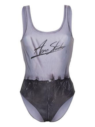 Acne Studios maillot de bain imprim&eacute; - Noir
