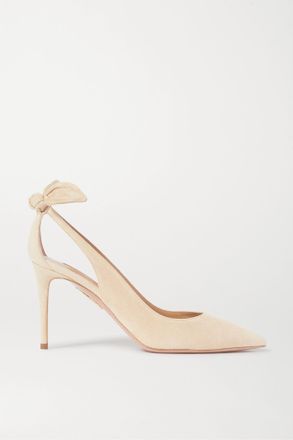 Aquazzura Escarpins En Daim Bow Tie 85 - Neutres