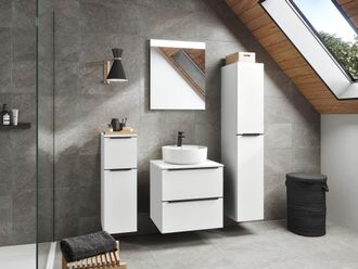 Nobilia home24 Waschtisch MYBA X 60cm Weiß/Matt Weiß