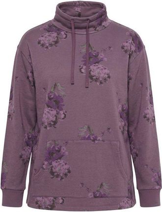 Ulla Popken Sweatshirt Sweater Bl&uuml;ten A-Linie Stehkragen Langarm