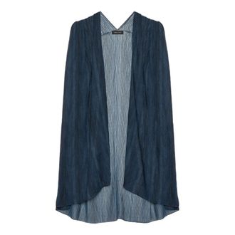 Fiorella Rubino Schultertuch aus Lurex-Plissee - - Jackets - Damen - Blau - XS/S