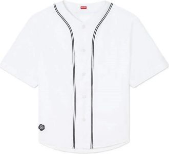 Kenzo Homme, Chemises, Blanc, Taille: M Chemise de baseball Boke Flower 2.0