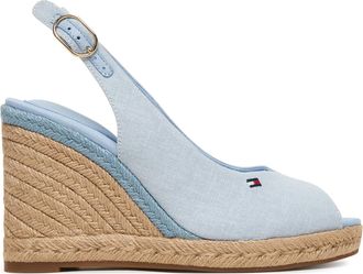 Tommy Hilfiger Espadrilles Tommy Hilfiger Flag High Wedge Espad Slingback FW0FW09343 Himmelblau